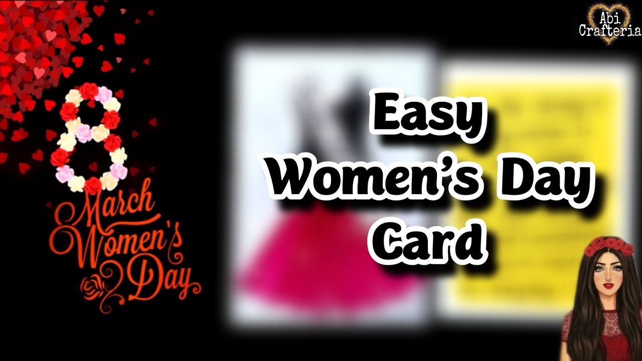 DIY Womens day card | Easy Womens day card making ideas | Happy womens ...