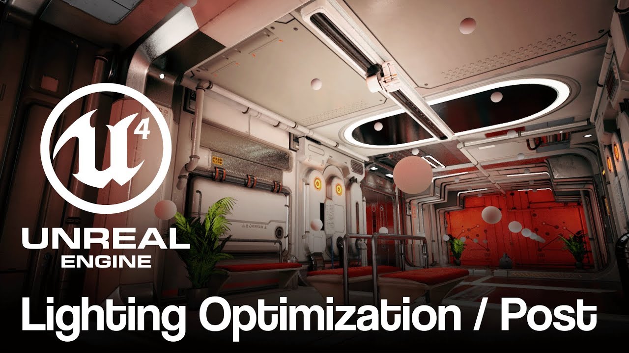 Optimizing UE4 Lighting and Post Effects : Scifi Hallway - YouTube
