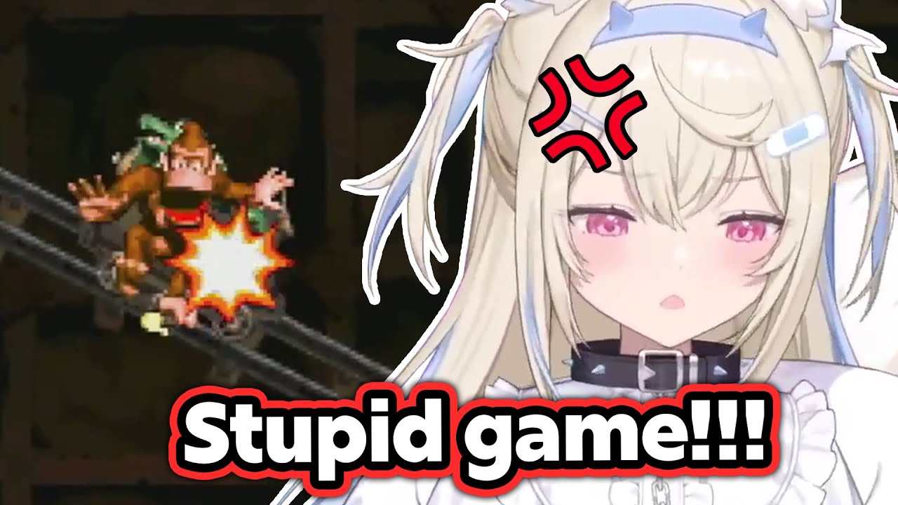 Fuwawa finally snaps after being stuck on this level for too long - YouTube