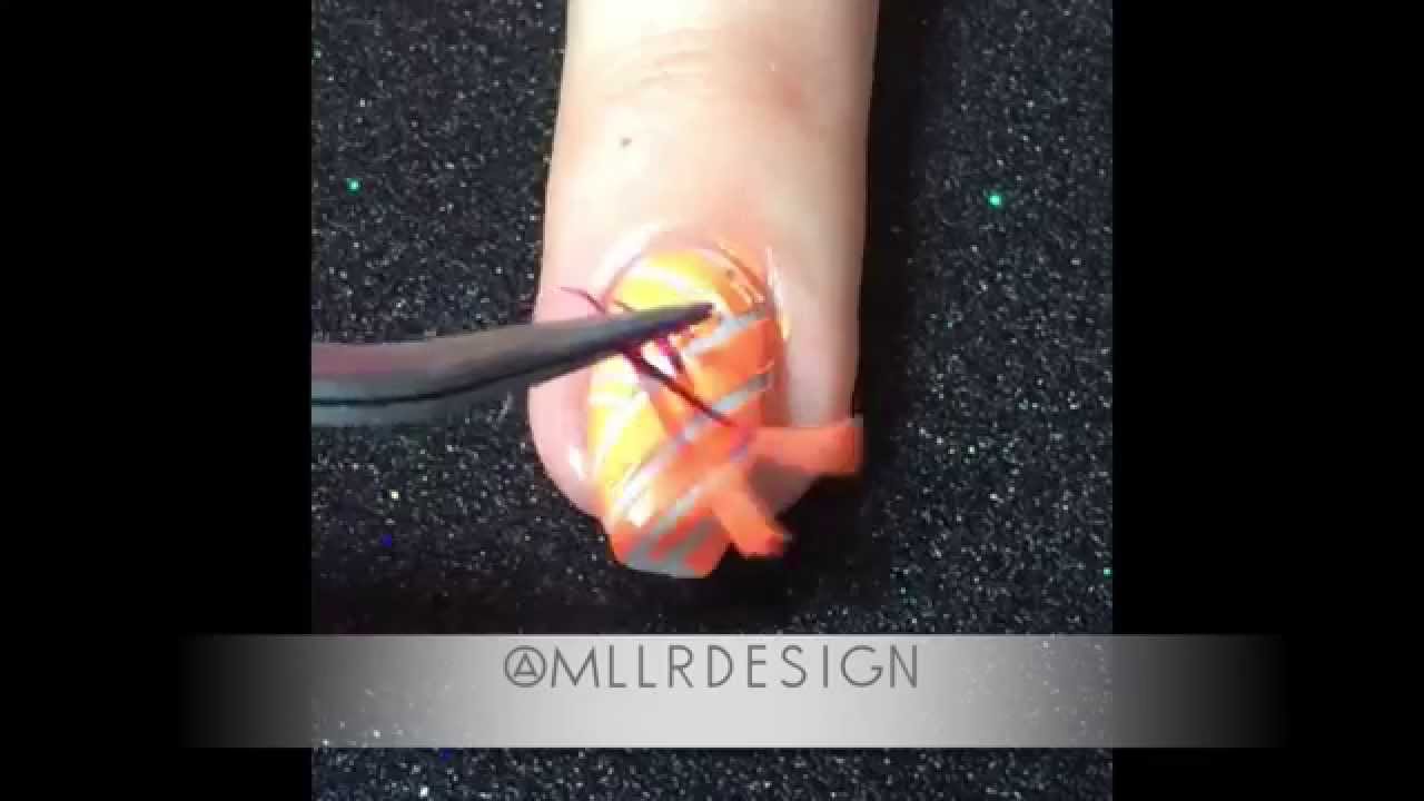 Neon holo striped tutorial by @mllrdesign - YouTube