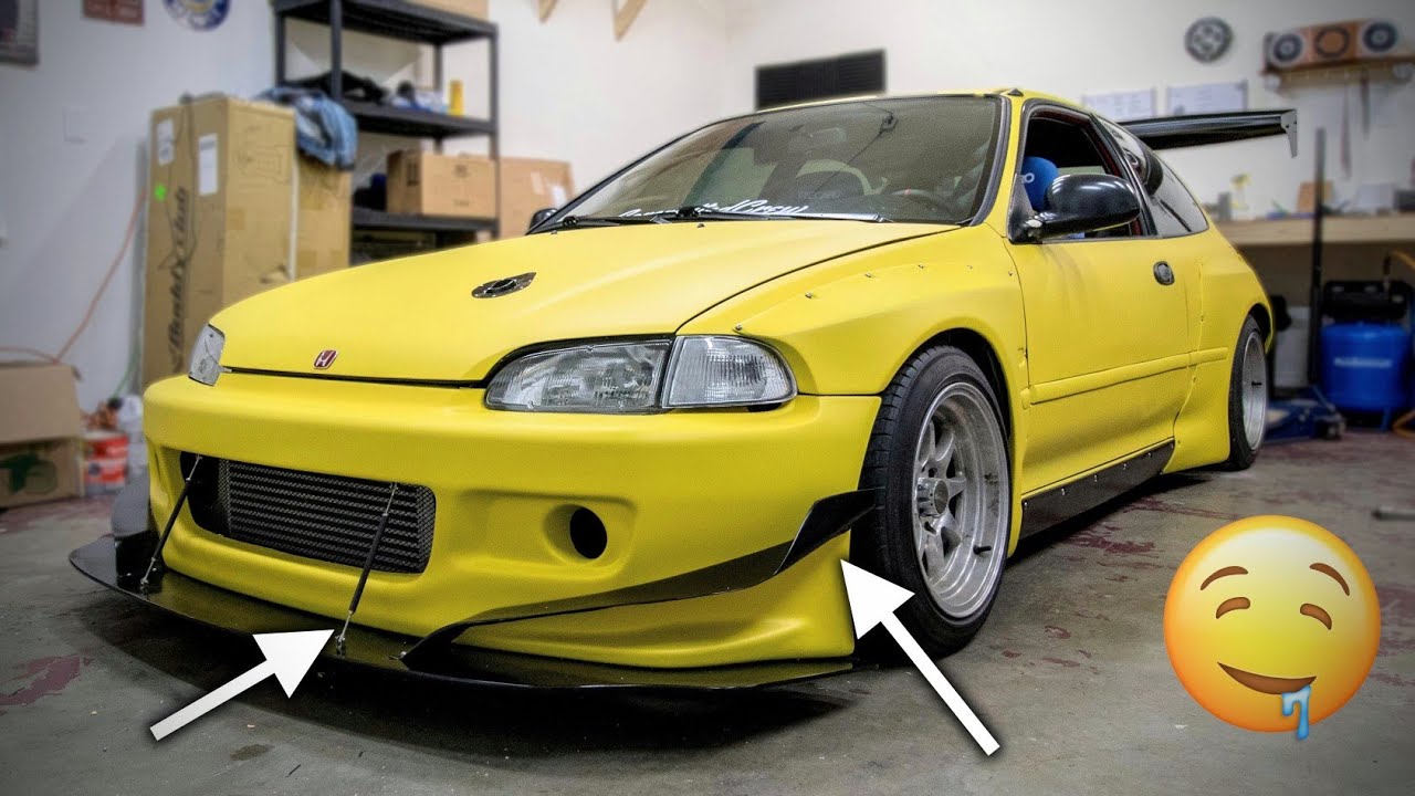 Installing Canards on the Widebody Civic! - YouTube