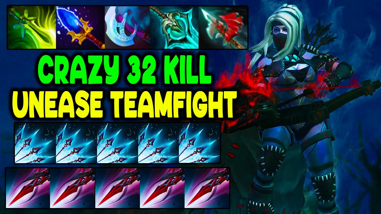 UNEASE TEAM FIGHT - CRAZY 32 KILL - INTENSE CARRY DROW RANGER - DOTA 2 ...