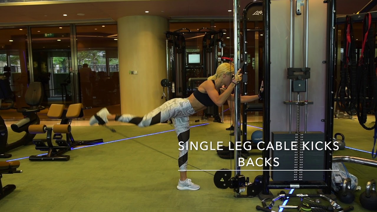 SINGLE LEG CABLE KICKS BACKS | LEGS - YouTube