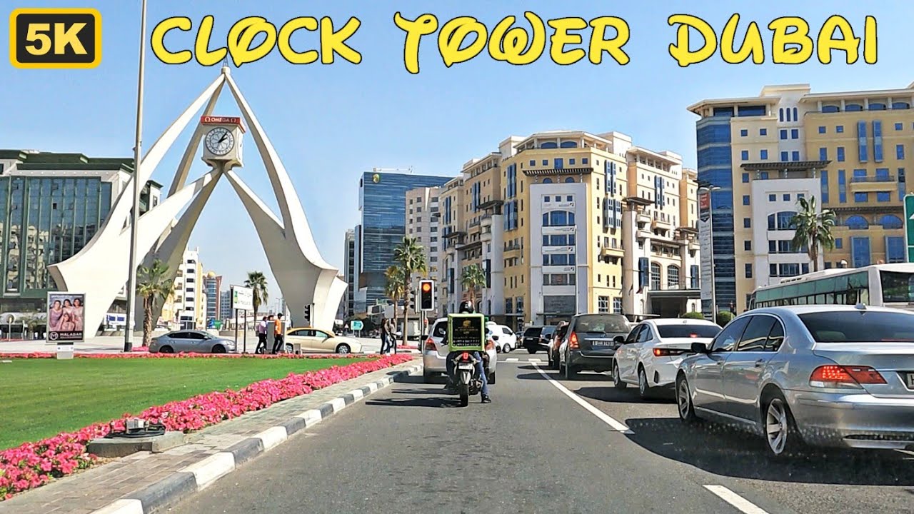 (5K) clock tower area Dubai 🇦🇪 February , 2023 - YouTube