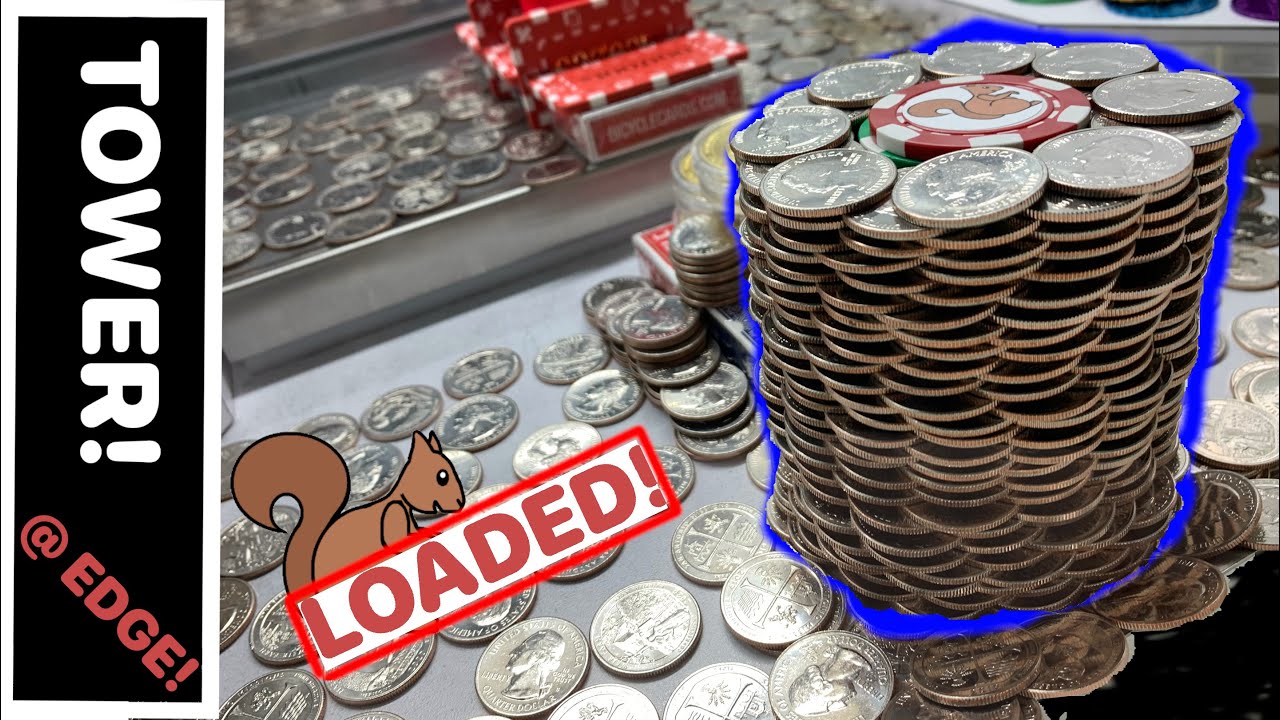 HUGE TOWER! in a Coin Pusher! HUGE STASH! #028 - YouTube