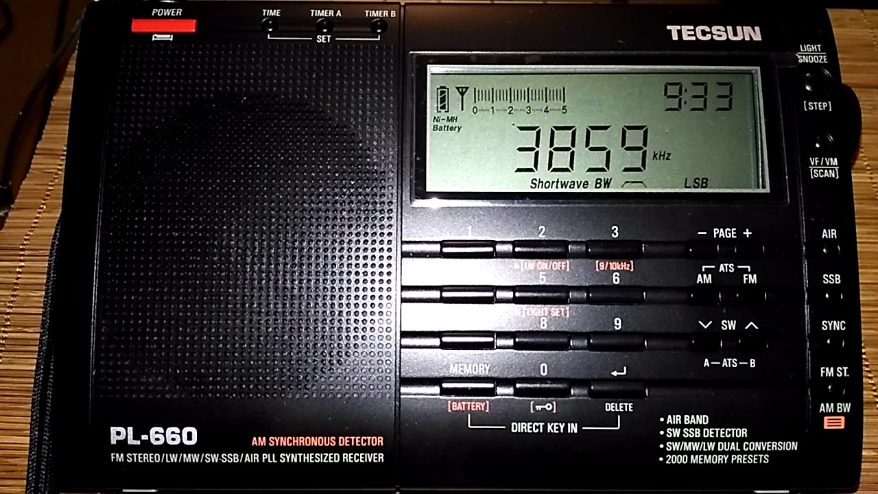 Tecsun PL-660 - Amateur radio listening @ 3859 kHz LSB - YouTube