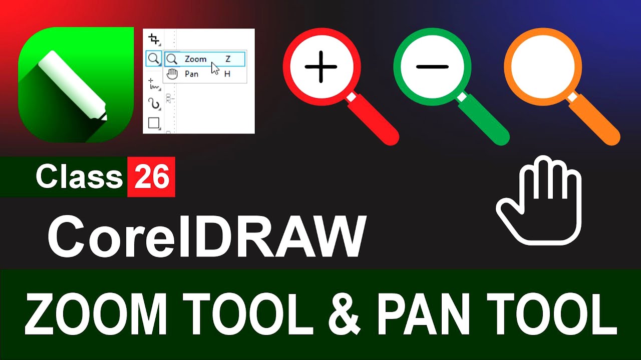 CorelDraw - Class 26 - Zoom & Pan Tool | कोरल ड्रा हिन्दी में | How to ...
