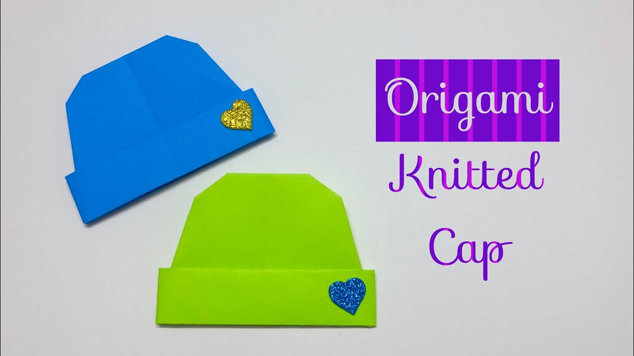 Origami Knitted Hat / Winter Hat Tutorials by OrigamiPaperCraft - YouTube