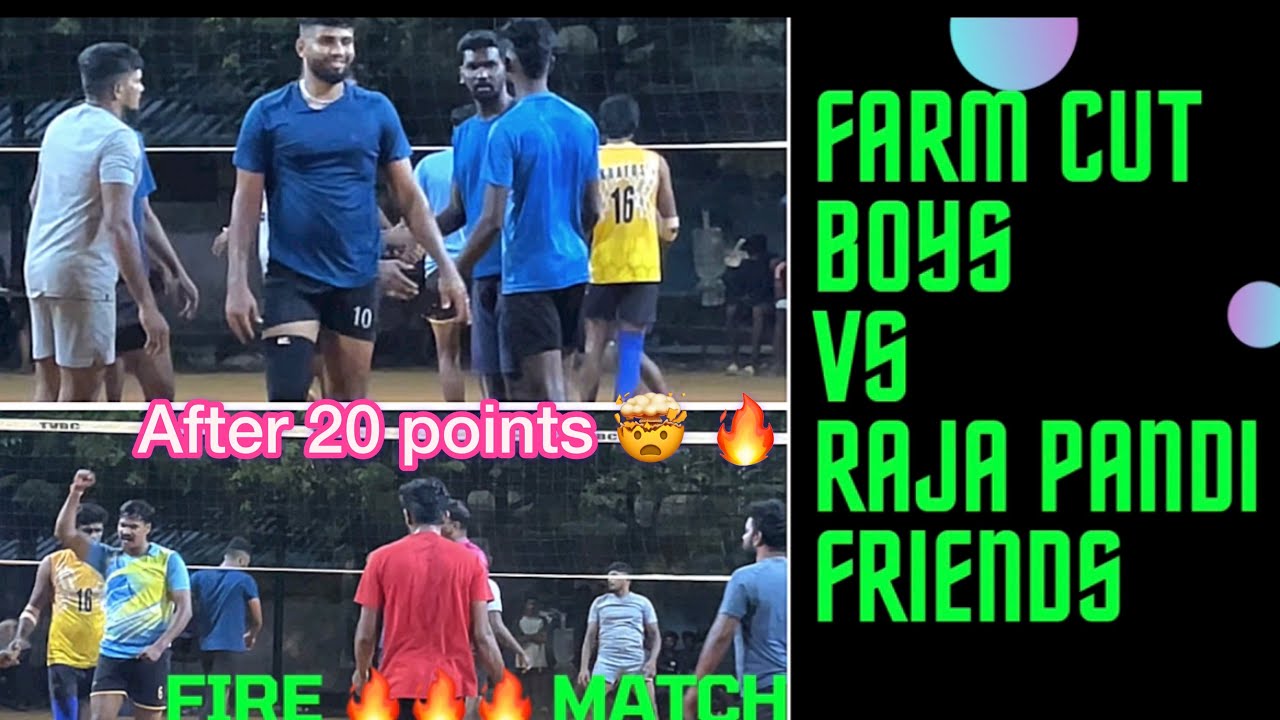 Farm cut boys vs Raja pandi friends | good match🏐🔥| #chennaivolley # ...