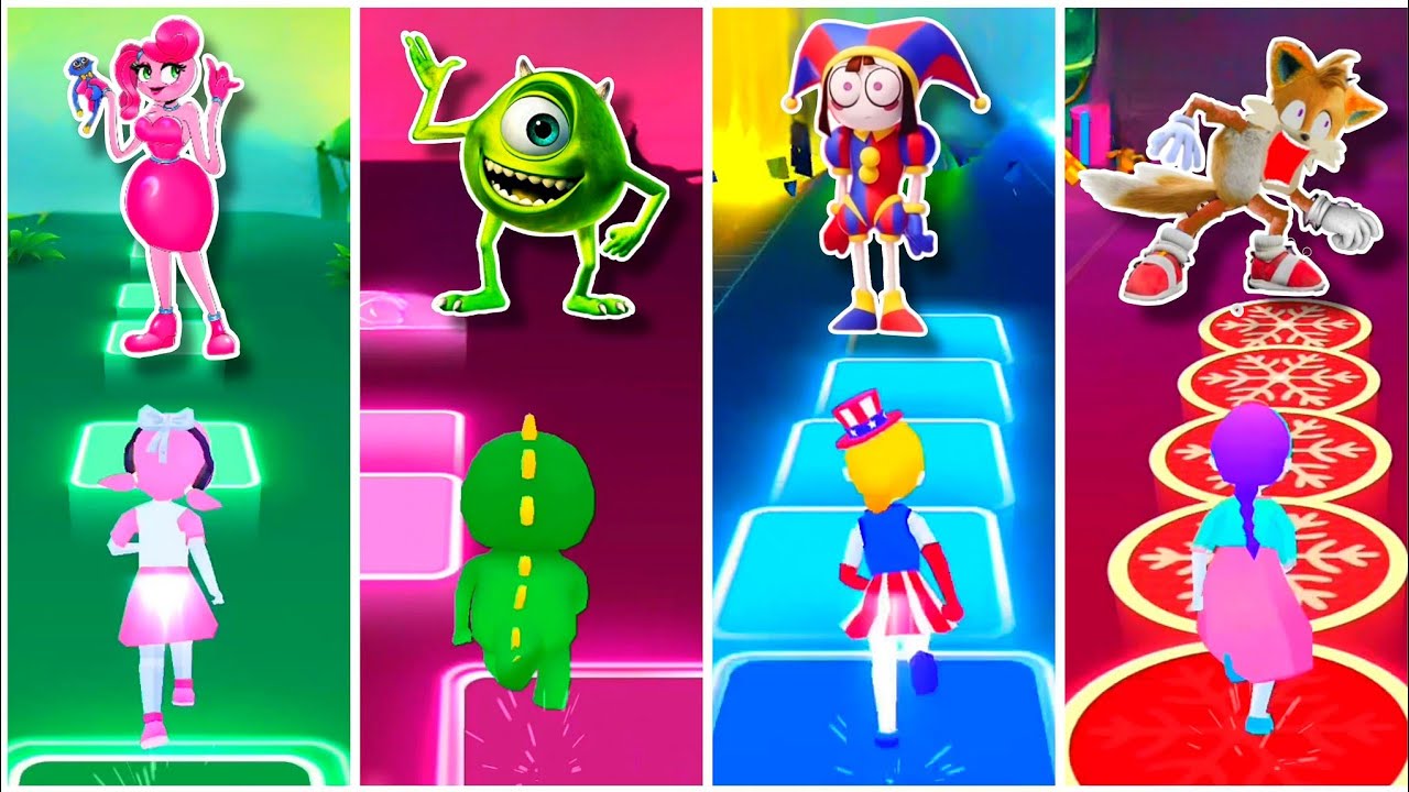 Mommy Long Legs- Alien Dance - Pomni - Crazy Tails -- Tiles Hop Music ...