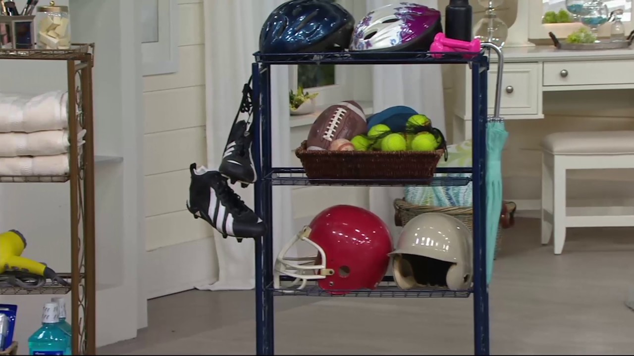 Cook's Essentials 5-Tier Rolling Pantry Rack on QVC - YouTube