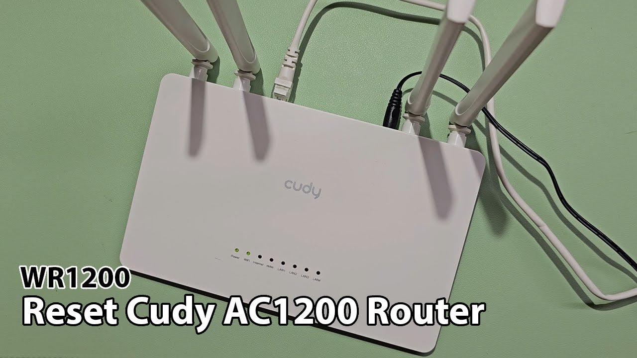 How to reset cudy ac1200 router - YouTube