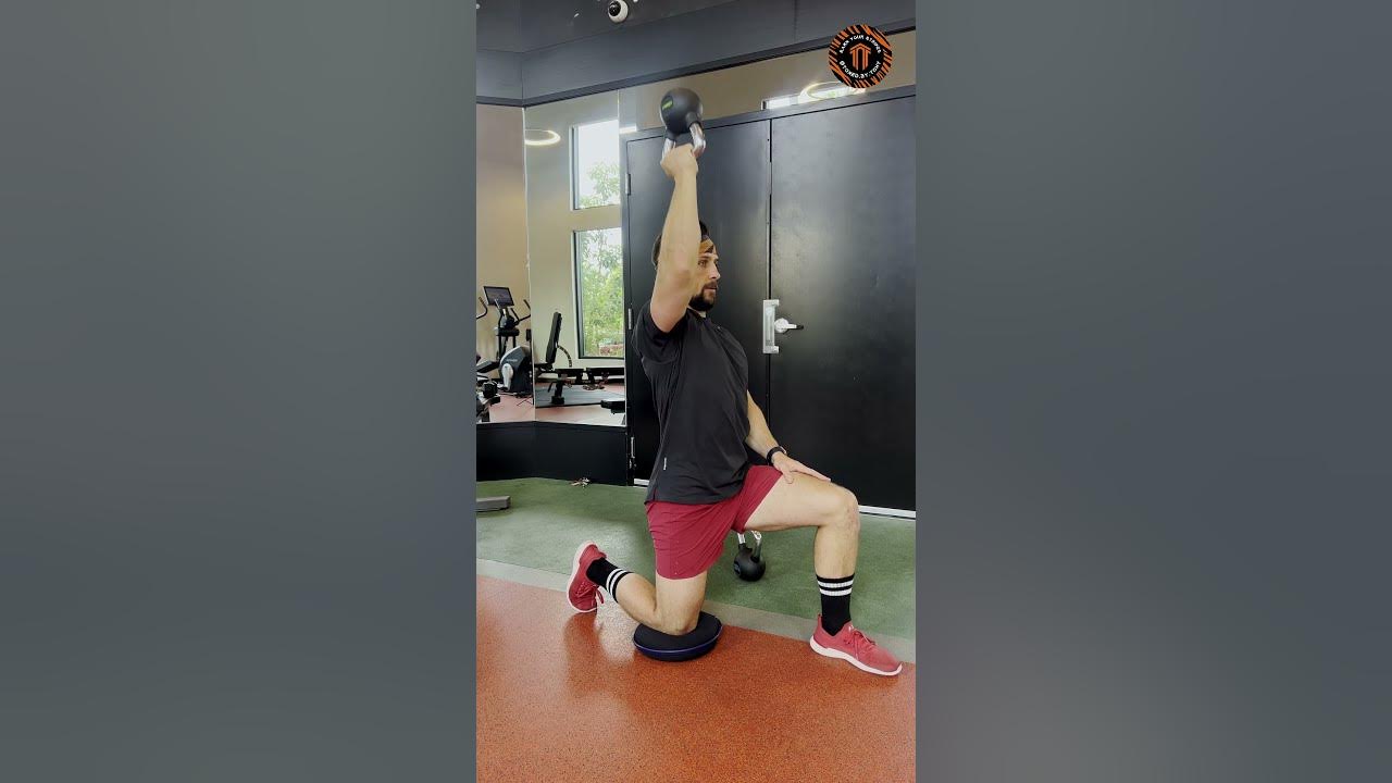 1/2 Kneeling Bottom Up Kettlebell Press - YouTube