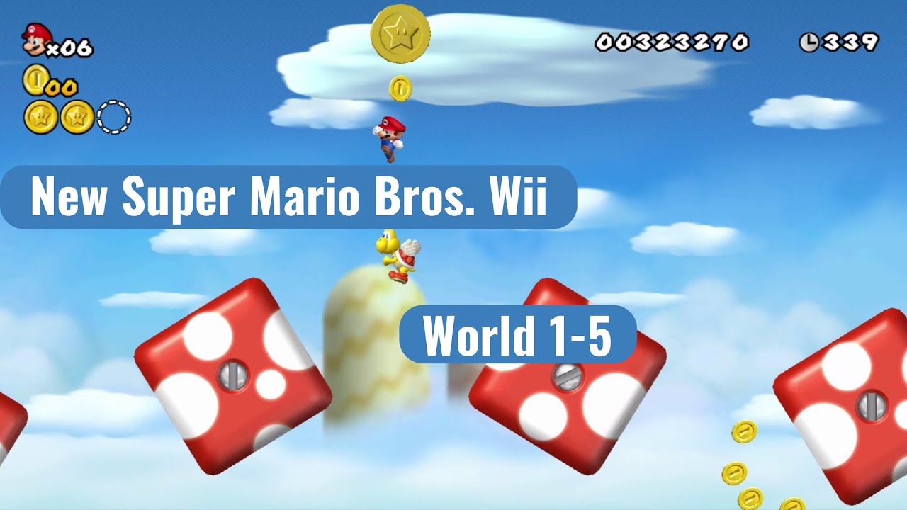 New Super Mario Bros. Wii - World 1-5 [Guide & Walkthrough] - YouTube