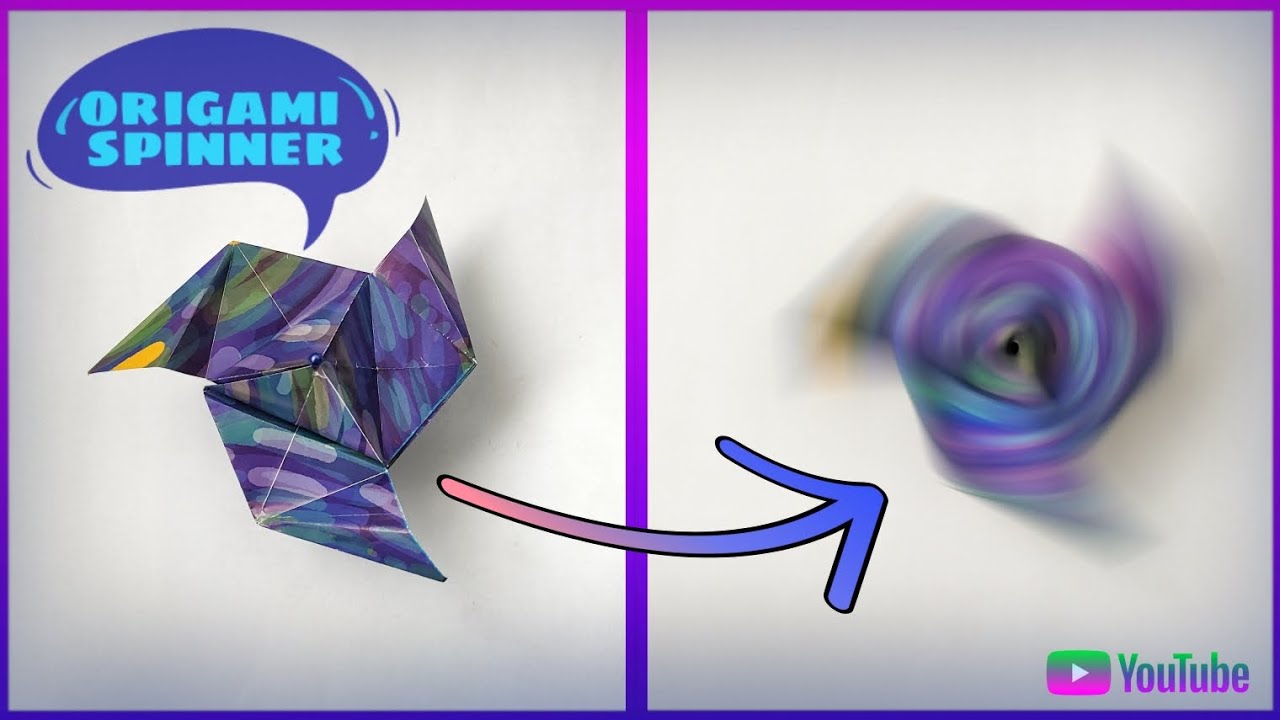 How to Make a DIY Origami Spinner That Actually Spins! 🔄 | Easy Paper ...