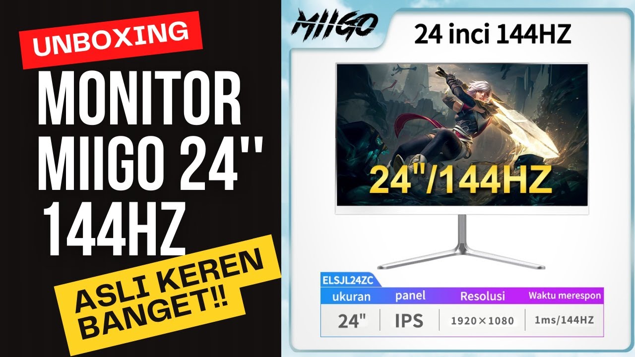Unboxing Monitor Melengkung || MIIGO 24" 144HZ - YouTube