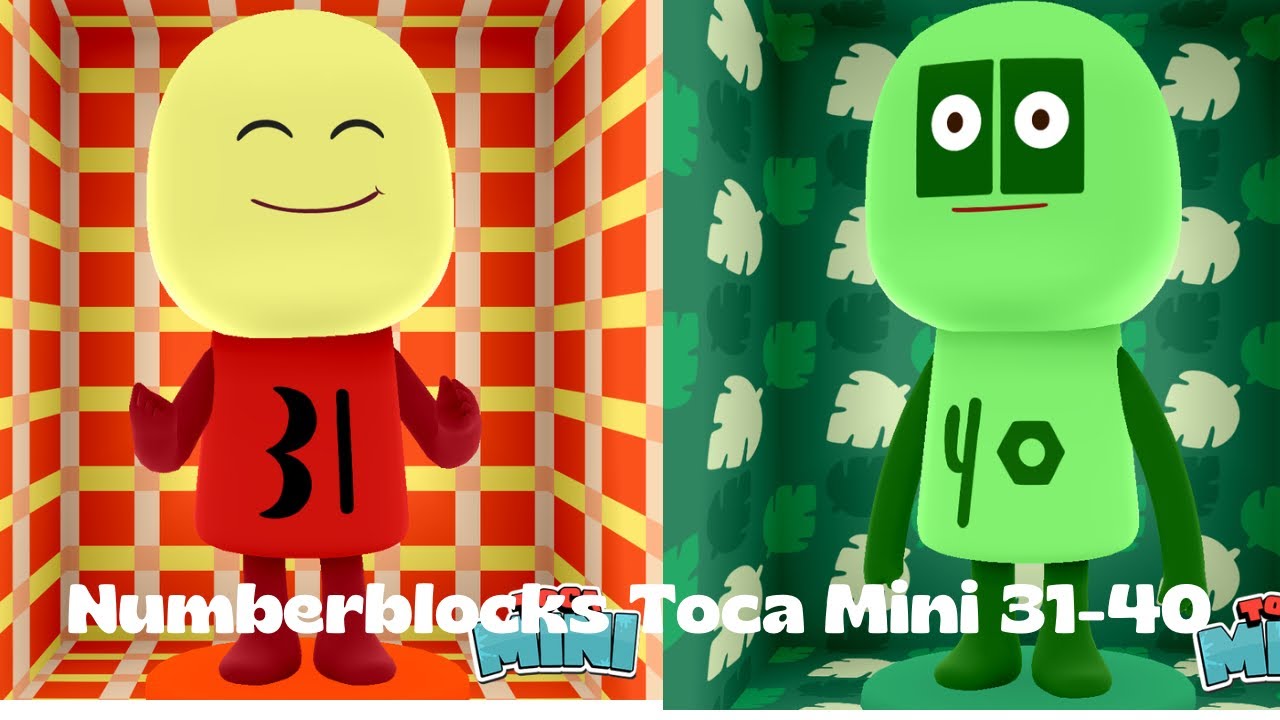 Numberblocks Toca Mini 31 to 40! - YouTube