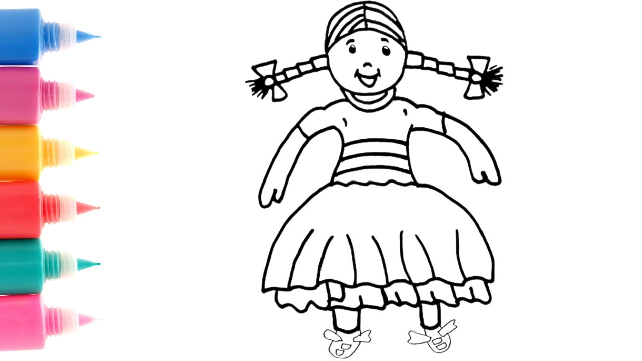 How to Draw a Doll | How to Draw a Cute Girl Step by Step Easy Drawings ...