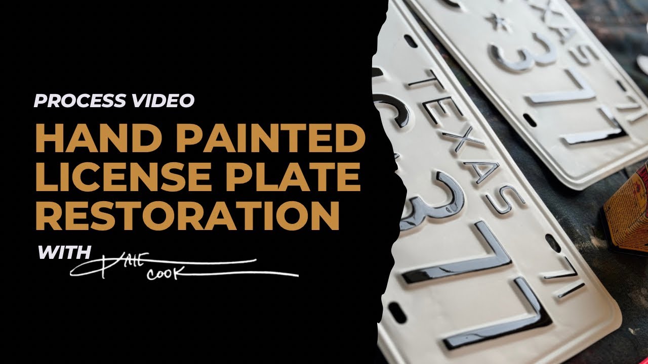 The Art of License Plate Restoration – Hand-Painted for Classic ...