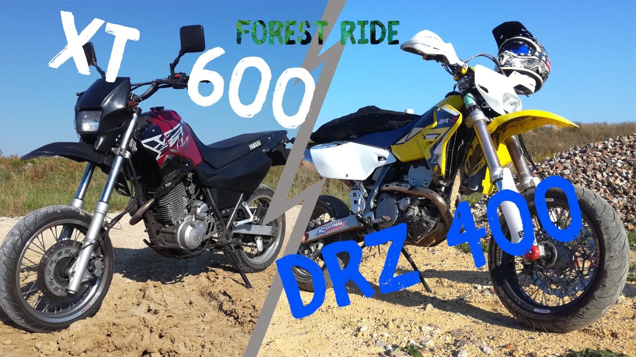 SuperMoto Forest Exploration | SUZUKI DRZ 400 RSR & YAMAHA XT 600 - YouTube