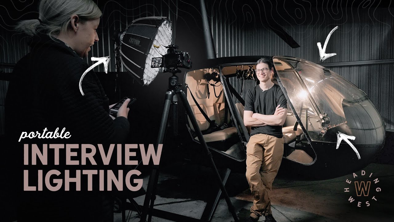 $800 Three Light Interview Set Up In A Garage | Heading: WEST BTS - YouTube