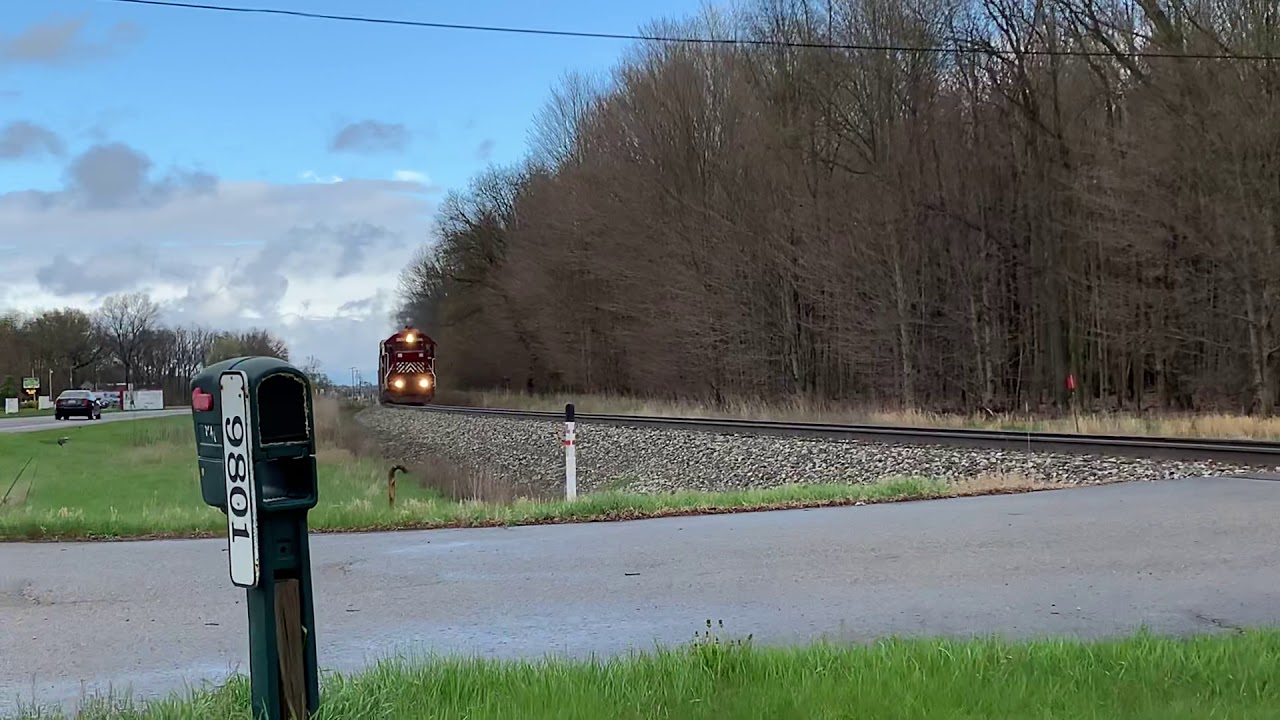 Freight train going through portage Michigan mi - YouTube