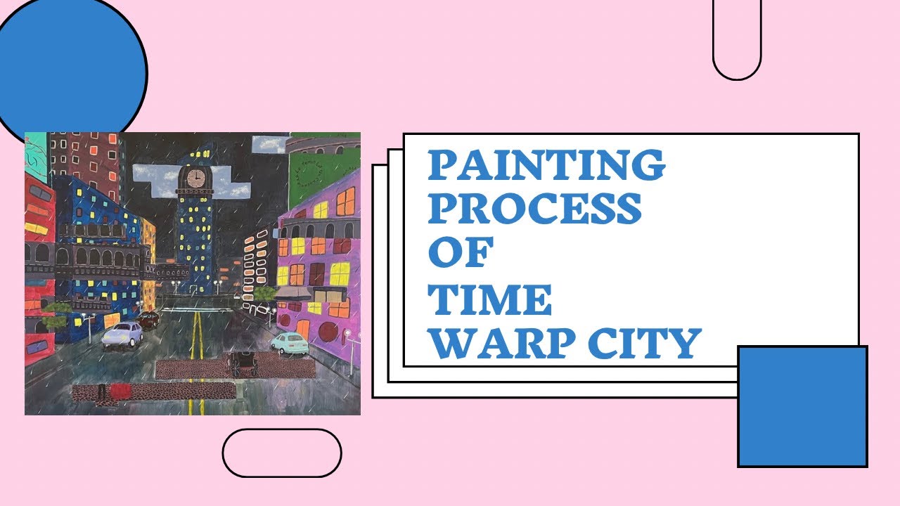 Acrylic Painting Process of Time Warped City - YouTube