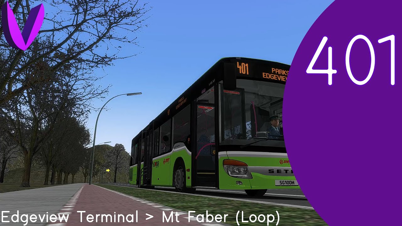 (OMSI 2) - Setra 415NF (SMRT) - Edgeview Int - Mt Faber (Loop) Service ...