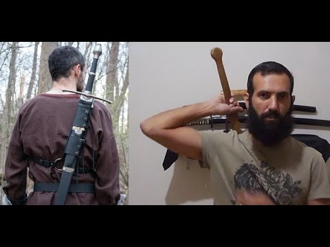 How to draw any longsword from the back. - YouTube