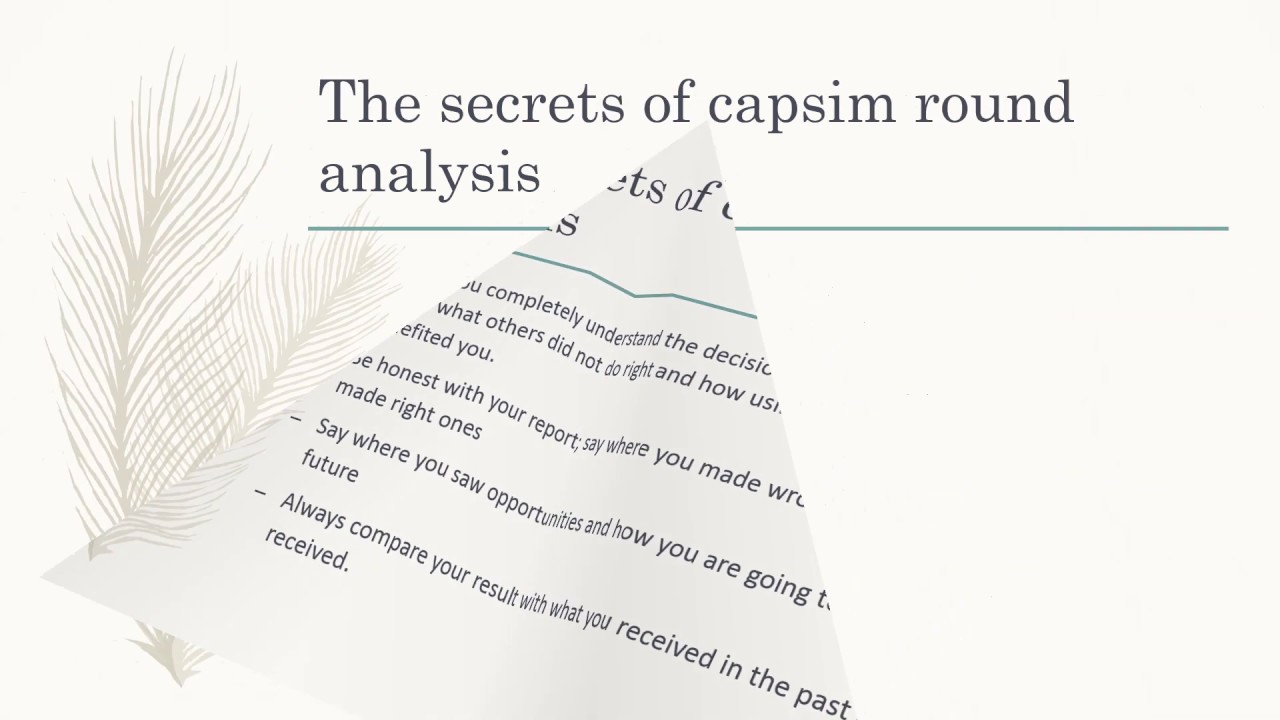 how to write the best capsim rounds and final reports - YouTube