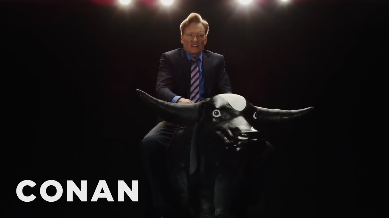 Promo: Conan's Intense Mechanical Bull Ride | CONAN on TBS - YouTube