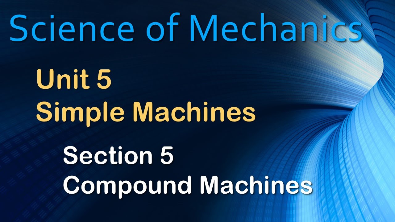 Compound Machines Section 5.5 – Science of Mechanics - YouTube