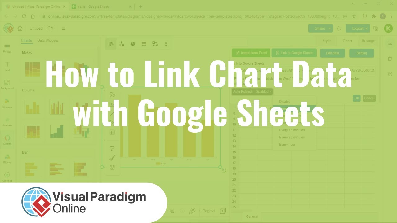 How to Link Chart Data with Google Sheets - YouTube