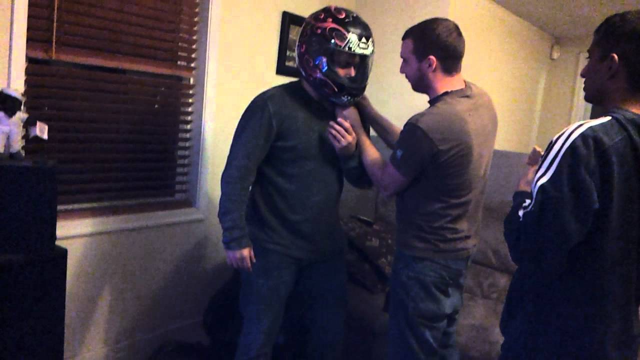 Funniest knock out ever helmet fighting - YouTube