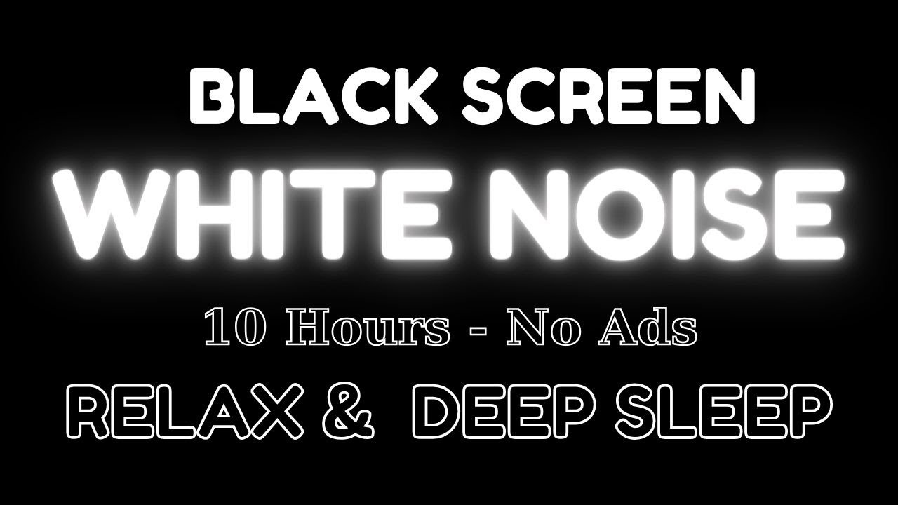 WHITE NOISE - BLACK SCREEN: Deep Smoothed Brown Noise Black Screen for ...