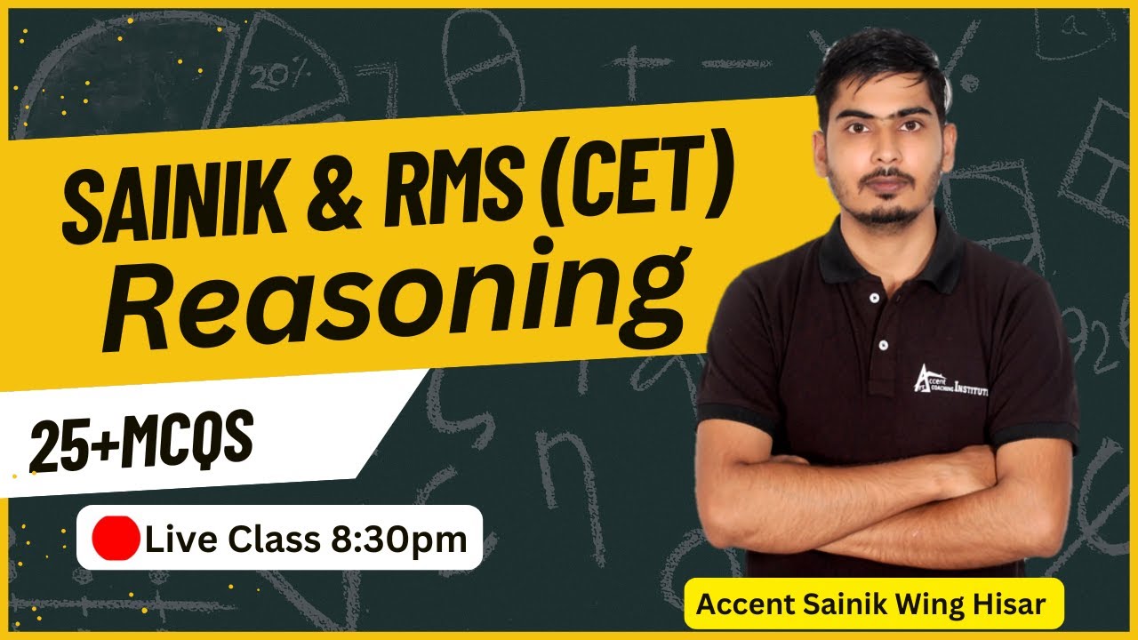 Reasoning Class for Sainik & RMS School 9th & 6th Class - YouTube