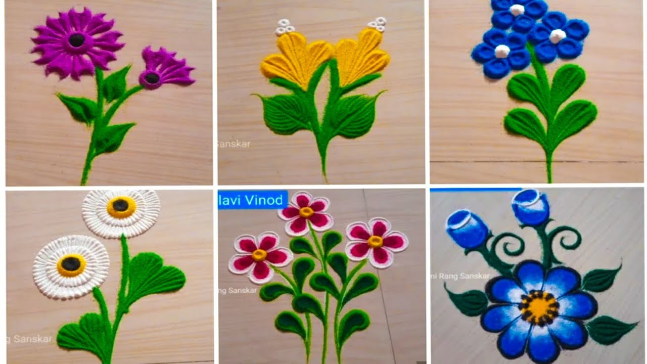 6 fulanchi rangoli | flower rangoli designs | flower rangoli | fulanchi ...