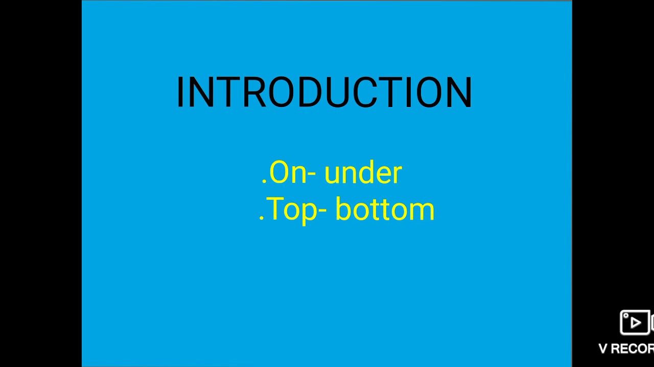 Grade 1 Mathematics #on and under top and bottom concepts - YouTube