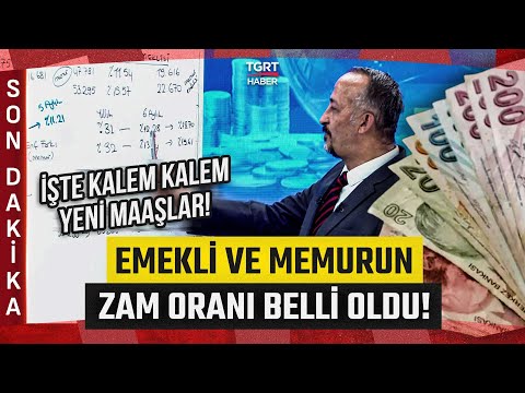 #SONDAKİKA | Emekli ve Memurun Zam Oranı Belli Oldu! İşte Kalem Kalem Yeni Maaşlar - TGRT Haber