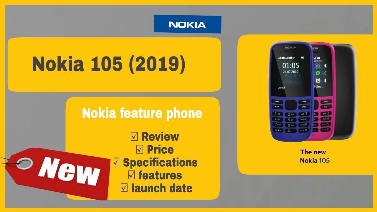 Nokia feature phone 105 2019 official launch |review| specifications ...