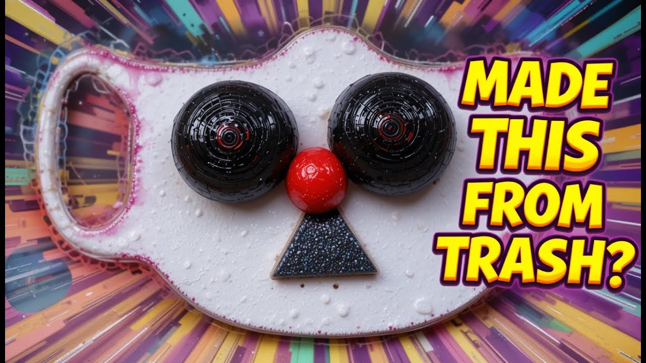 OMG! I Made a Funny Face Using Random Objects 🤯 Creative Art Challenge ...