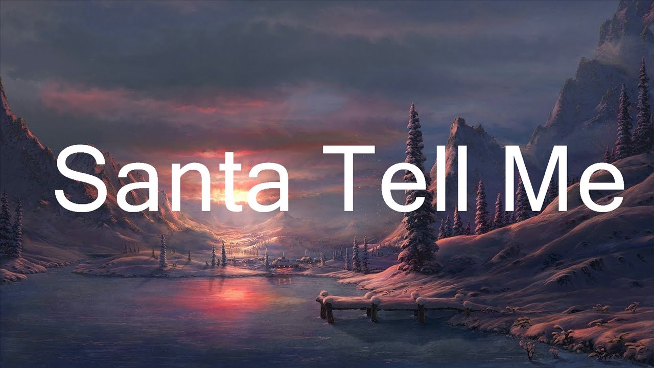 Ariana Grande - Santa Tell Me (Lyrics) Lyrics Video - YouTube