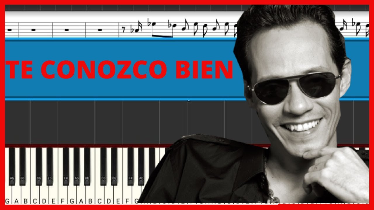 Marc Anthony - Te Conozco Bien | Piano Tutorial | Midi - YouTube