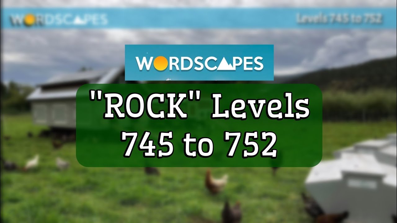 Wordscapes "ROCK" levels 745 to 752 gameplay | Answers | Solutions ...