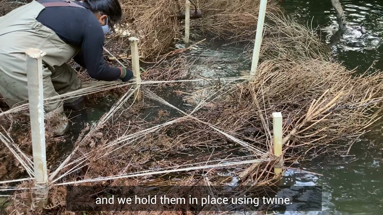 Courtcliffe Park Sediment Mat Installation - YouTube