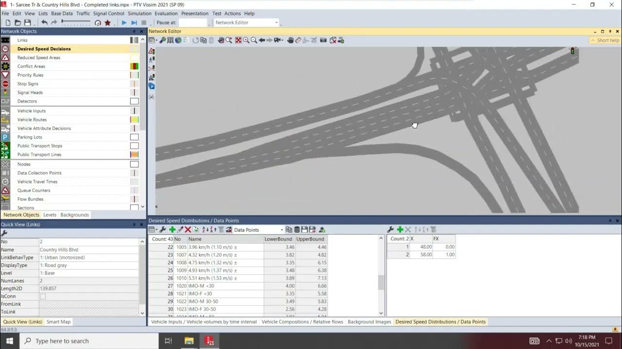 13 - Intro to VISSIM Reduced Speed Areas and Desired Speeds - YouTube