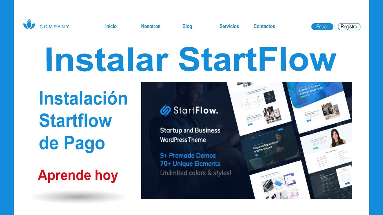 Curso de Wordpress | Tema: StarFlow | Episodio 2 | Instalación del tema StartFlow - YouTube