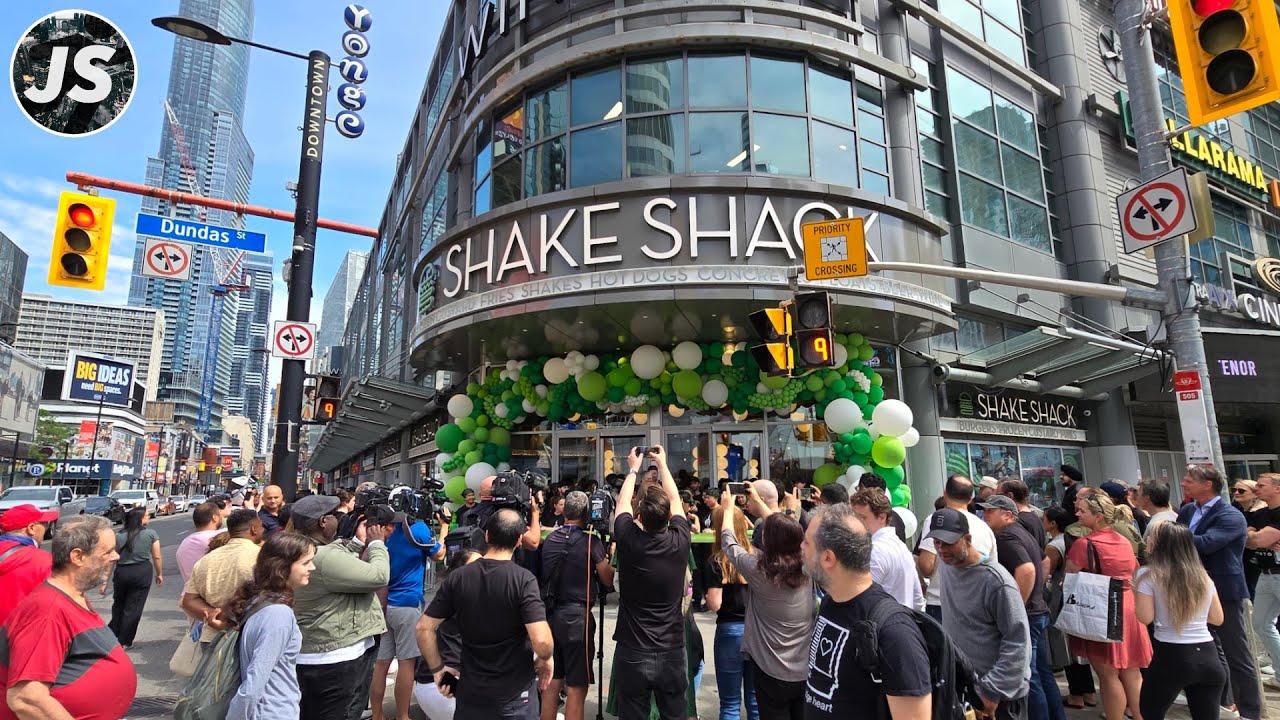 Shake Shack is Here! | Ribbon Cutting & Downtown Toronto Walk (June ...