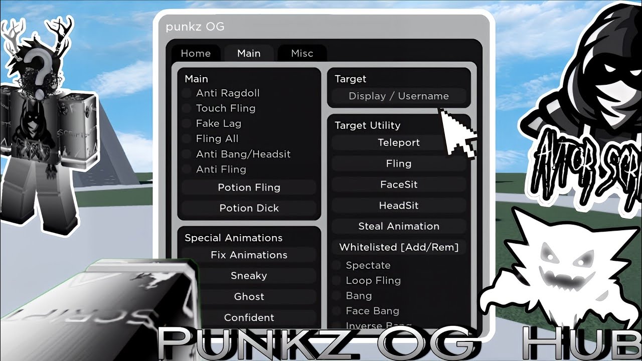 Roblox Script FE Punkz OG Hub, Ragdoll Engine, роблокс скрипты - YouTube