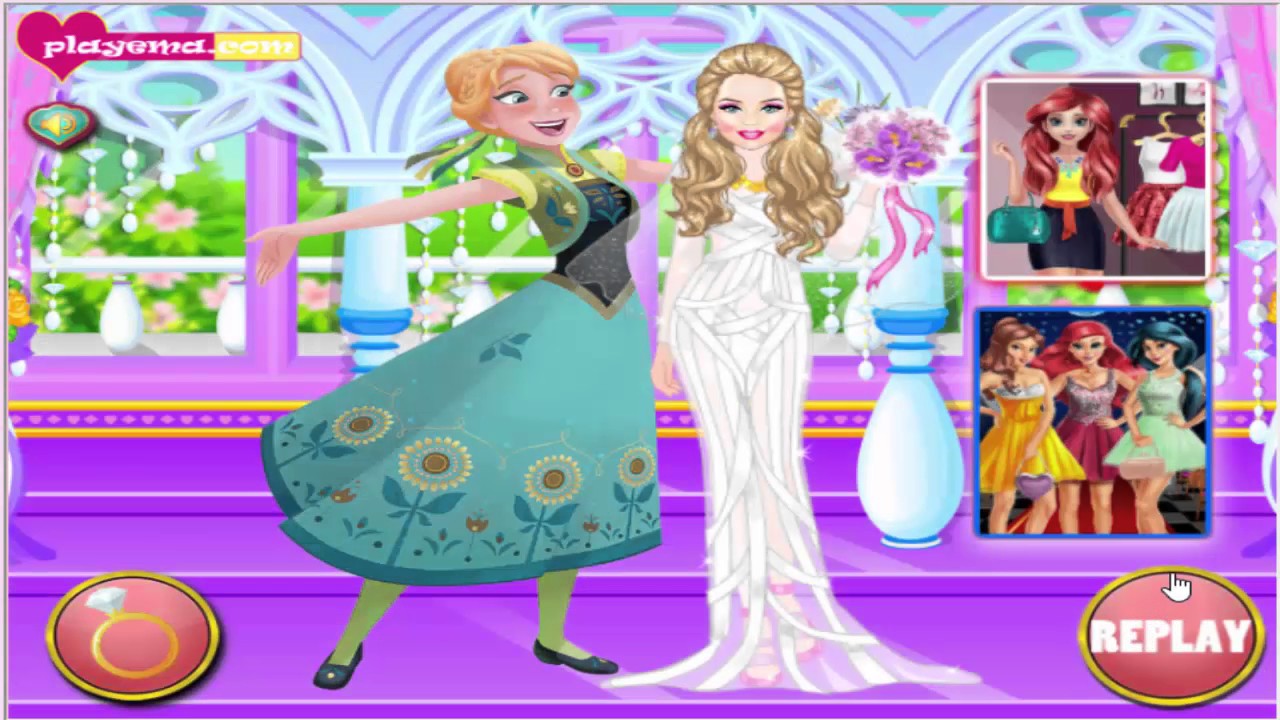 Disney Princess games The Beautiful Princess's Wedding - YouTube